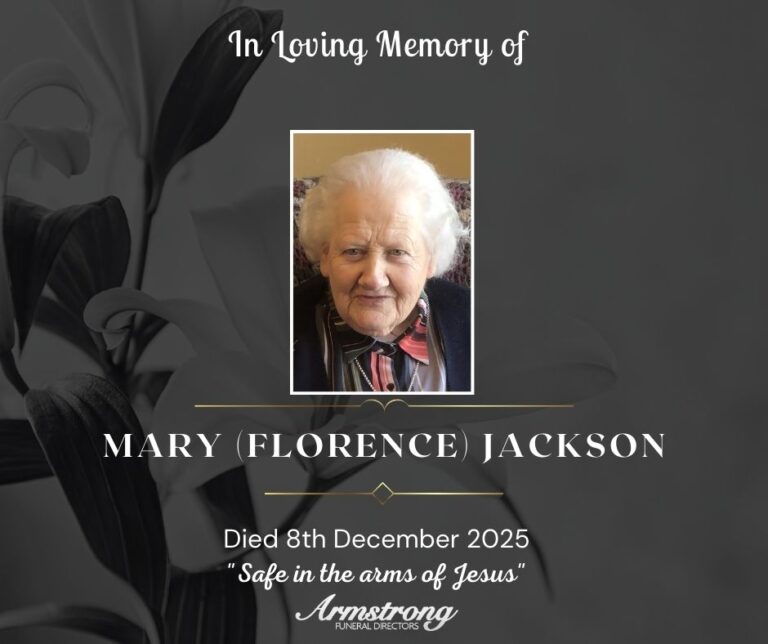 JACKSON, MARY (FLORENCE) - Armstrong Funeral Directors
